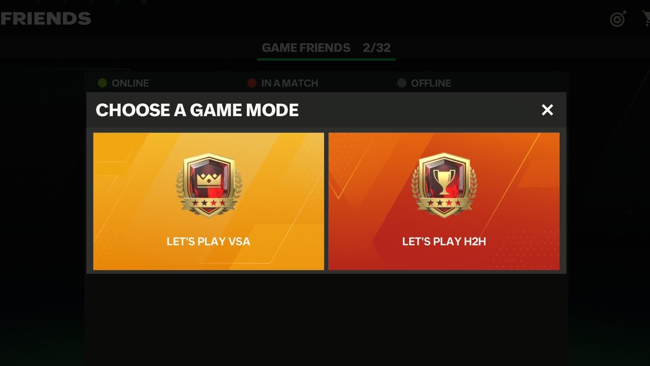 How to play H2H with your friend in ea sports fc mobile!!!! - YouTube