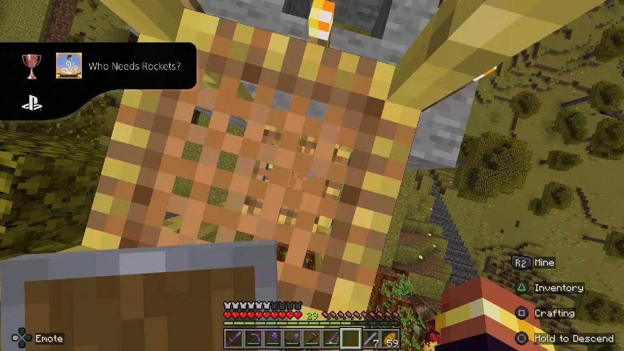 Minecraft Bedrock Achievement: Who Needs Rockets? - YouTube