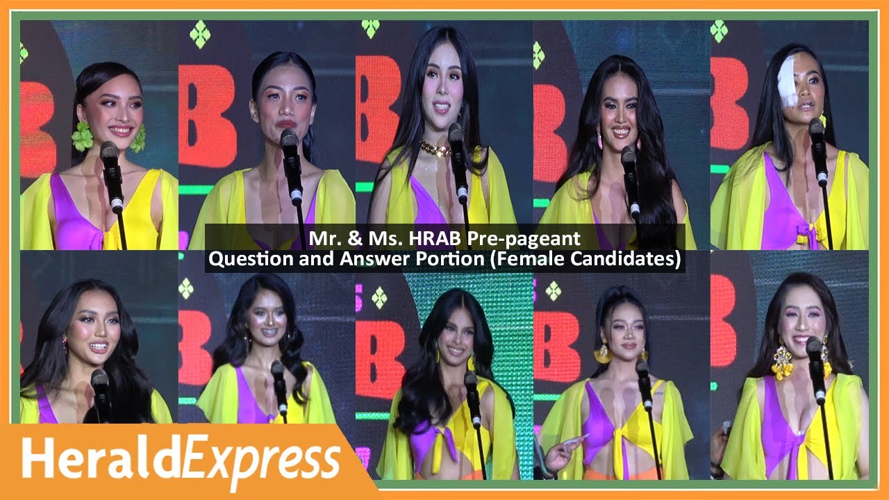 MR. & MS. HRAB PRE-PAGEANT | Question and Answer Portion (Female ...
