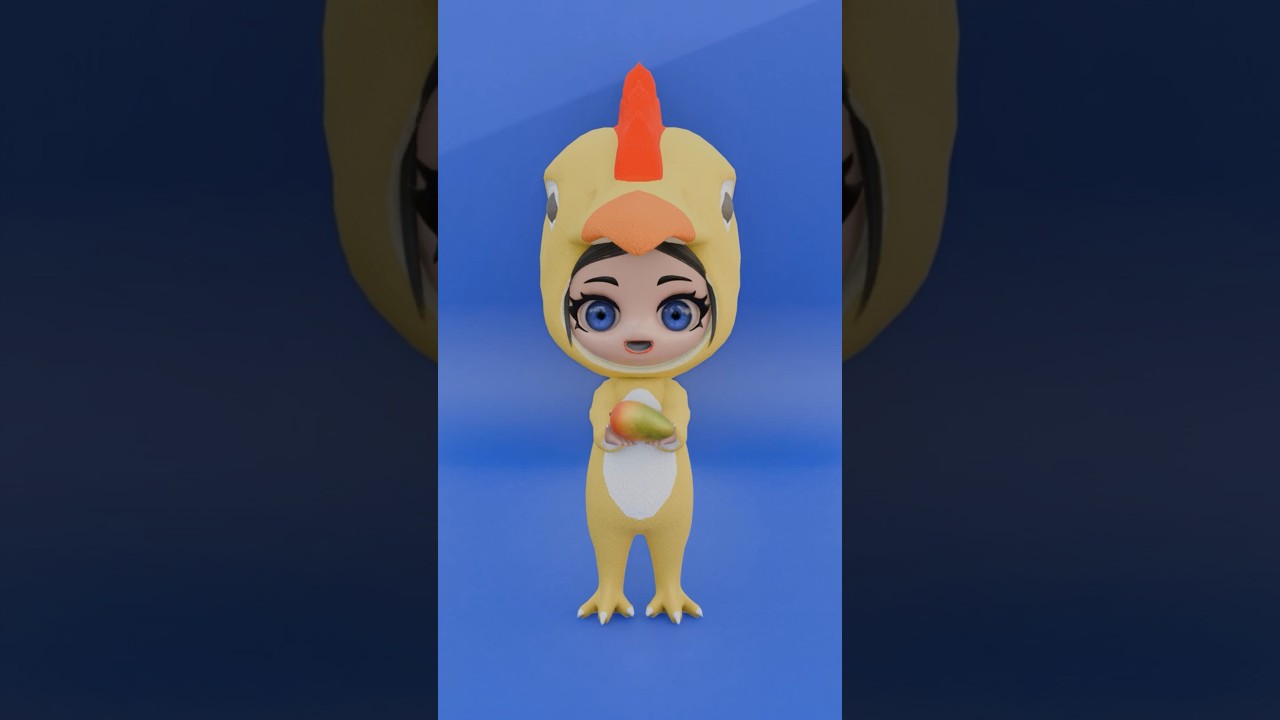 CHIBI BINI JHOANNA 3D CHICK CHARACTER INTRODUCTION ANIMATION #shorts # ...