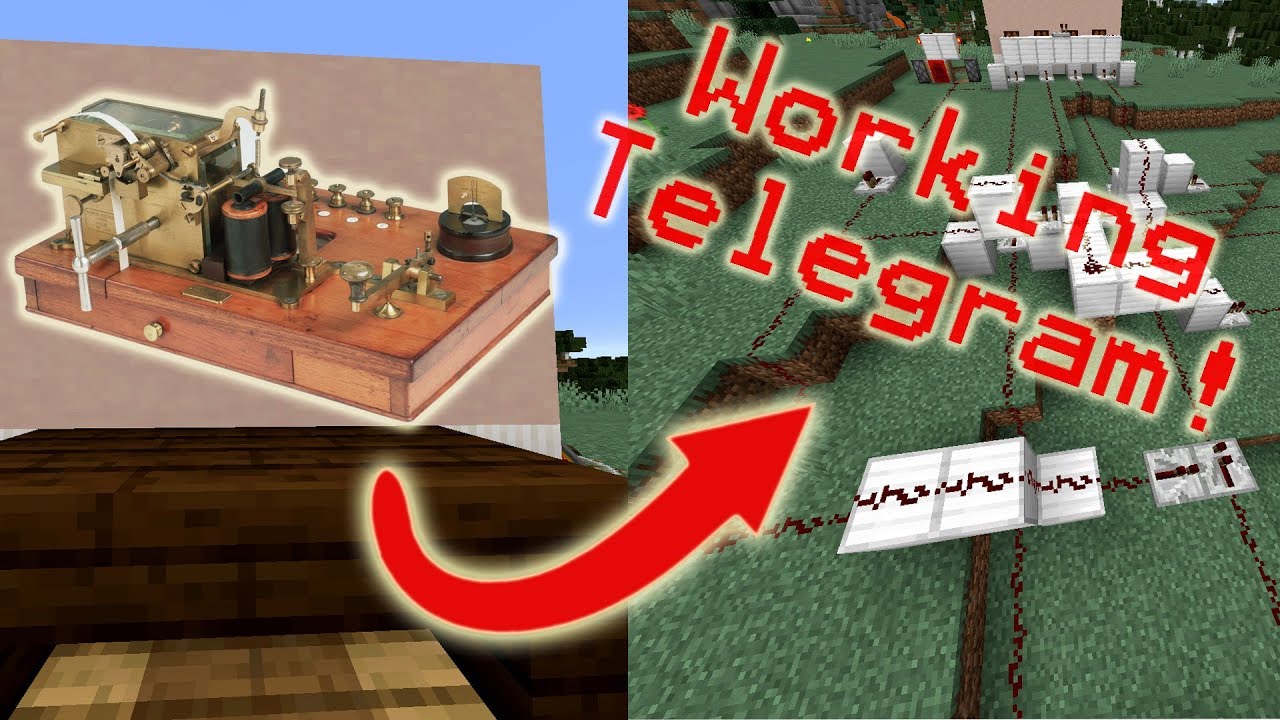 How YOU Can make a WORKING Telegram in MINECRAFT! - YouTube