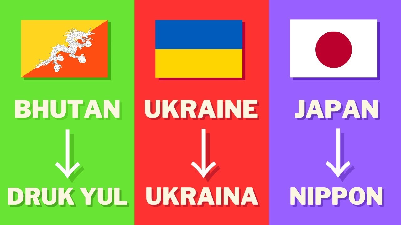Local Name of Each Country | Actual Name of Each Country - YouTube