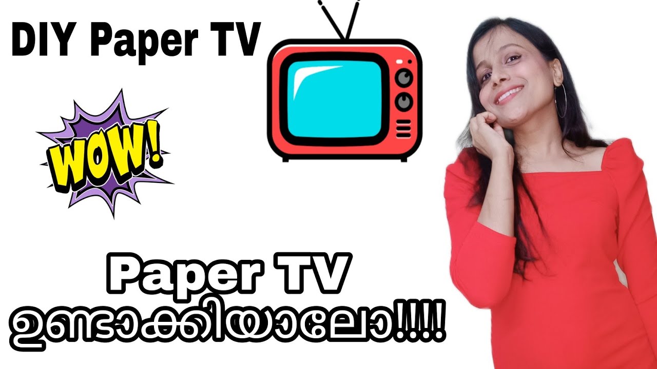 DIY Paper TV/White Paper Craft/Paper Craft - YouTube