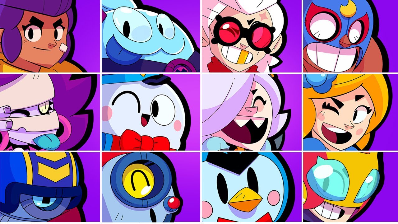 All Brawler Portraits In Brawl Stars | 47 Portraits - YouTube