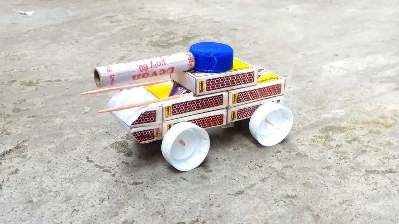 How to make military tank with matchbox || Matchbox tank at home ...