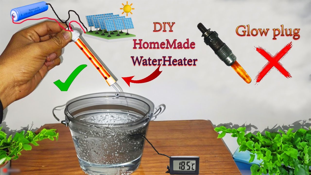 DIY Homemade Glow plug // How to make 12v - 24v Water Heater// हीटर ...