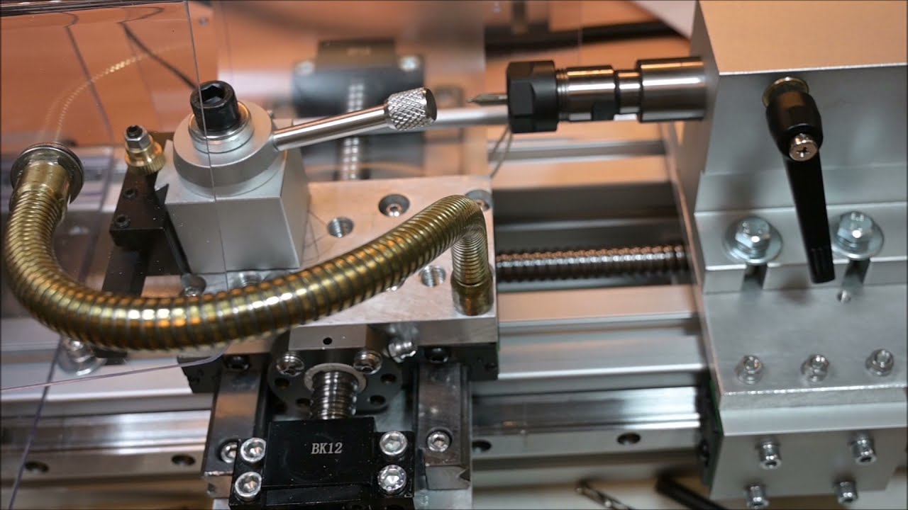 CNC Rotational axis as lathe (part 4). First test run. - YouTube