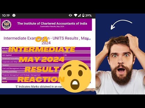 CA Intermediate may 2024 result reaction || kya hua || pass or fail ...