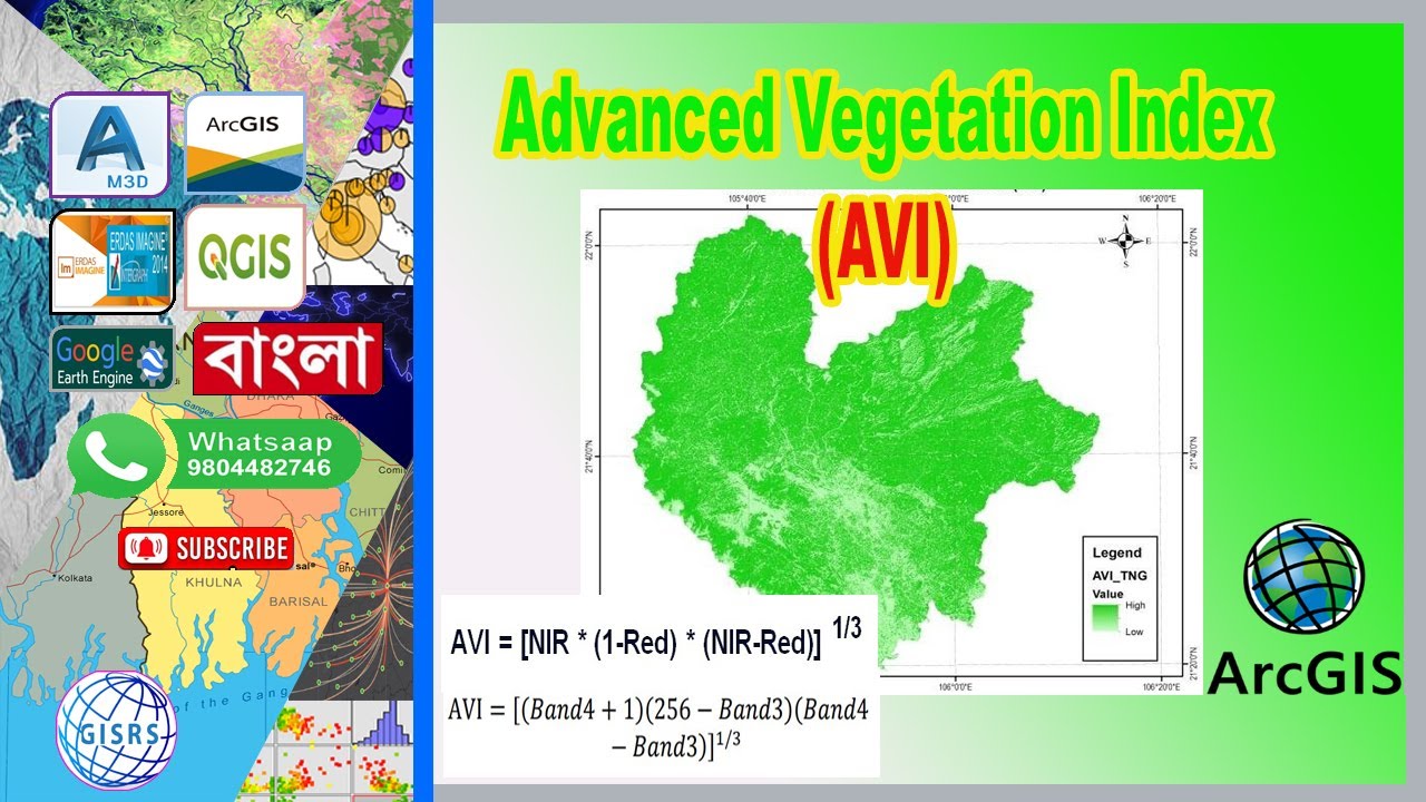 Advanced Vegetation Index (AVI) Calculation In Arcgis - YouTube