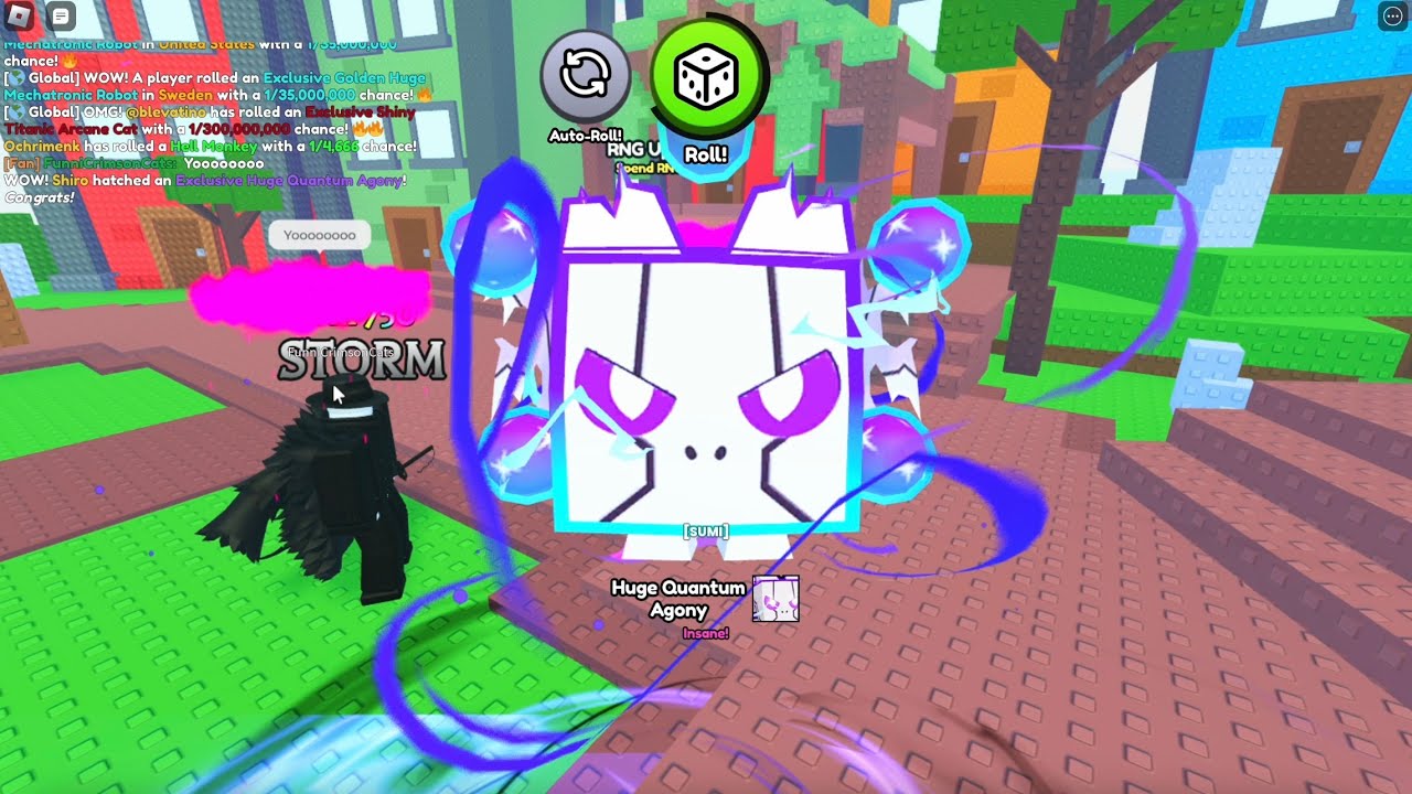 I got the Huge Quantum Agony with only 150 robux in Pet Simulator 99 - YouTube