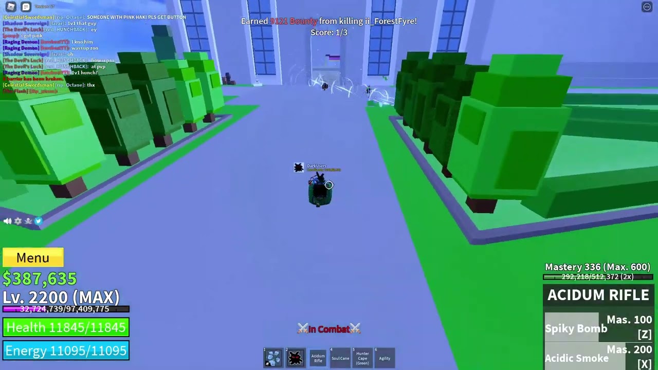 Dark + Acid Rifle Bounty hunting | Blox fruits - YouTube