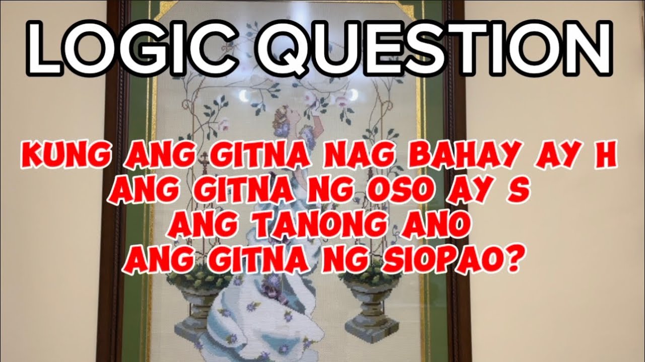 Logic question | Palaisipan | JamHome TV - YouTube