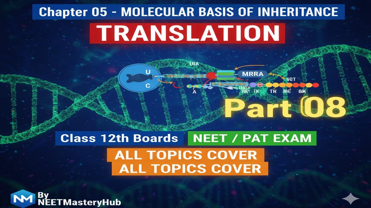 Chapter 05 -MOLECULAR BASIS OF INHERITANCE "Translation अनुवाद part 08 ...