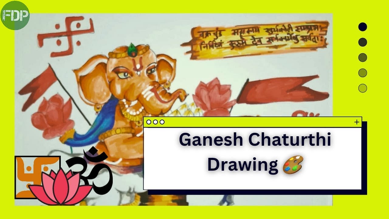 Ganesha Drawing Ganesh Chaturthi Indian Festival Drawing Lord Ganpati ...