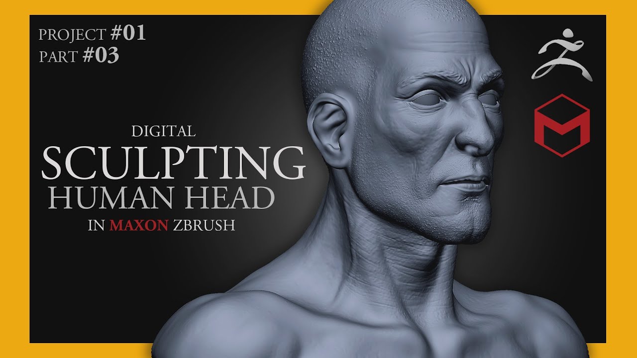 Sculpting Human Head Project 01_ Part 03 - YouTube