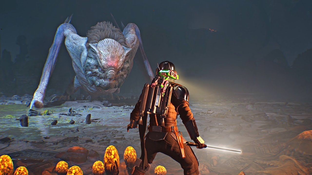 Din Djarin (Mando) Vs Gorgara (Bat) Jedi: Fallen Order - YouTube