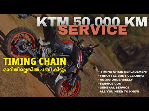 KTM service details, 50,000 km major service, Timing chain replaced ...