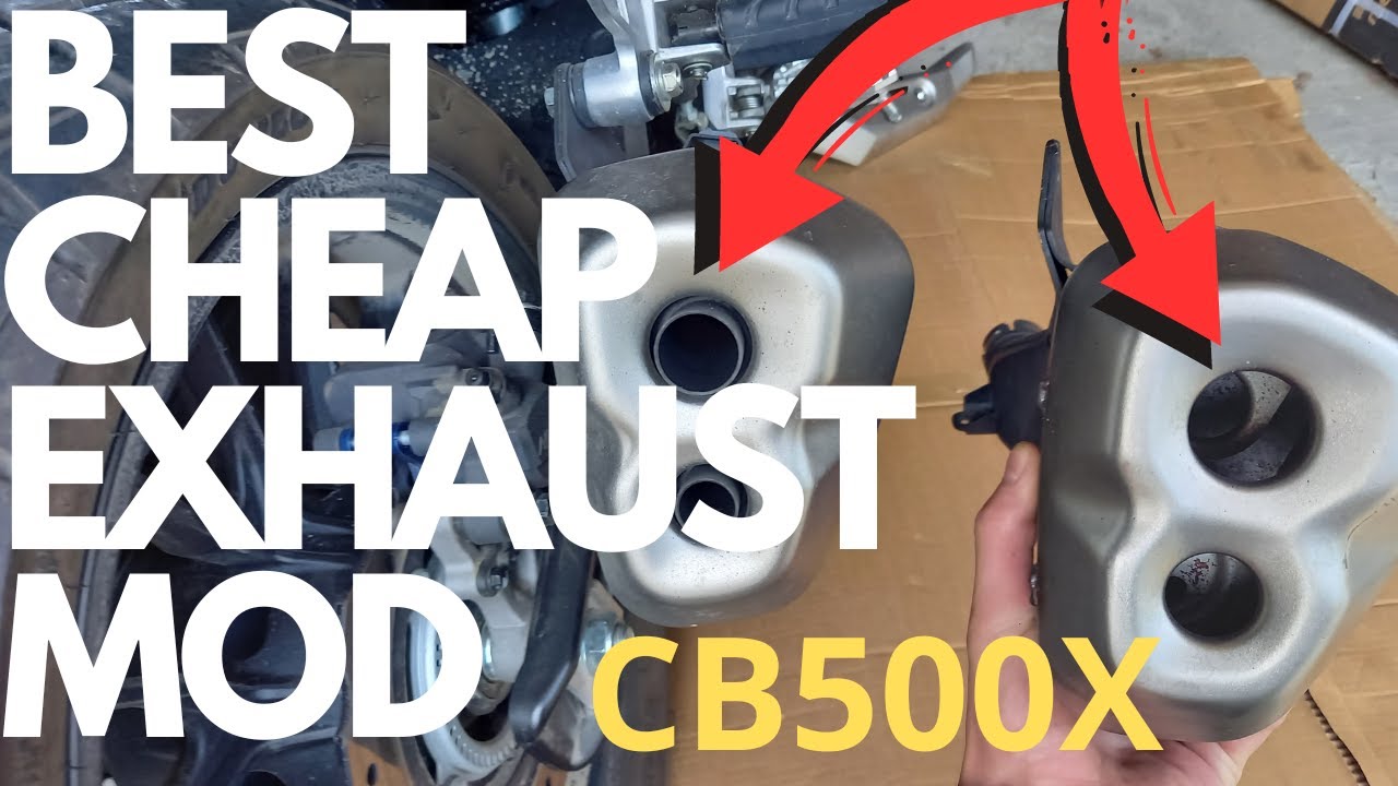 HONDA CB500X EXHAUST MOD | Stock exhaust modification | NX500 CB500X ...