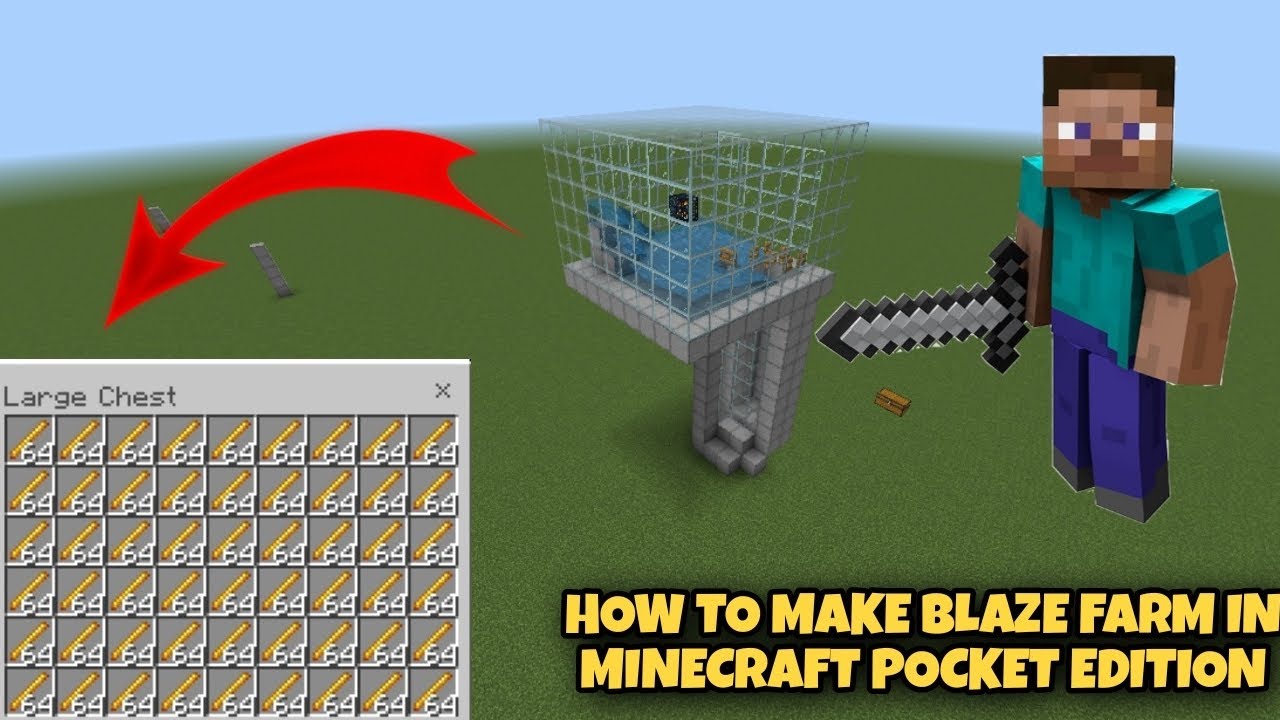100% WORKING IN MCPE || HOW TO MAKE EASY BLAZE ROD FARM IN MINECRAFT ...