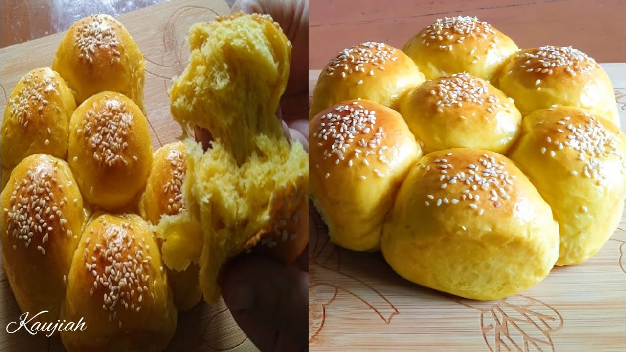 RESEP ROTI LABU KUNING MADU , LEMBUT & EMPUK - YouTube