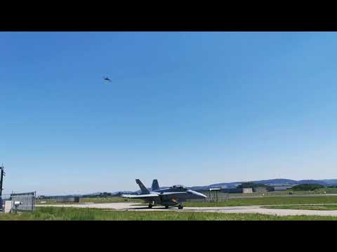 Start FA-18 Hornet Swiss Air Force, Air Base Payerne