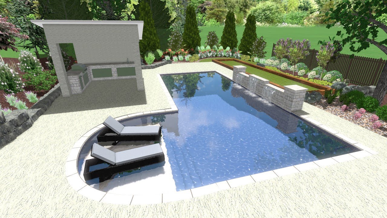 Tropical Vibes | Pool, Cabana, Bocce Court, and Landscape Plan ...