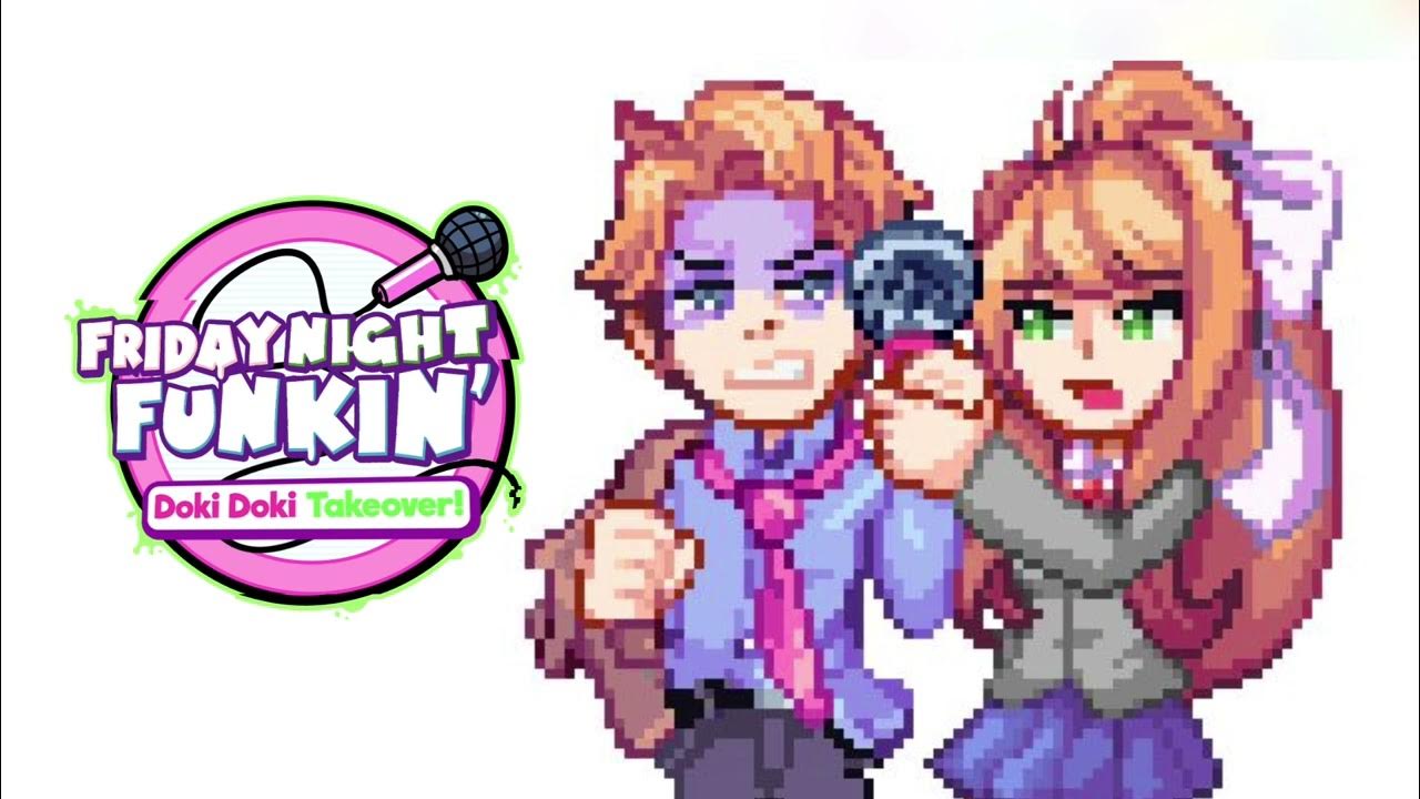 Friday Night Funkin' Doki Doki Takeover! - All Monika and Senpai songs. - YouTube