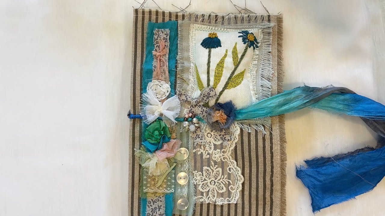 Showing a few stages of making a Fabric Front Cover plus the Wrap ...