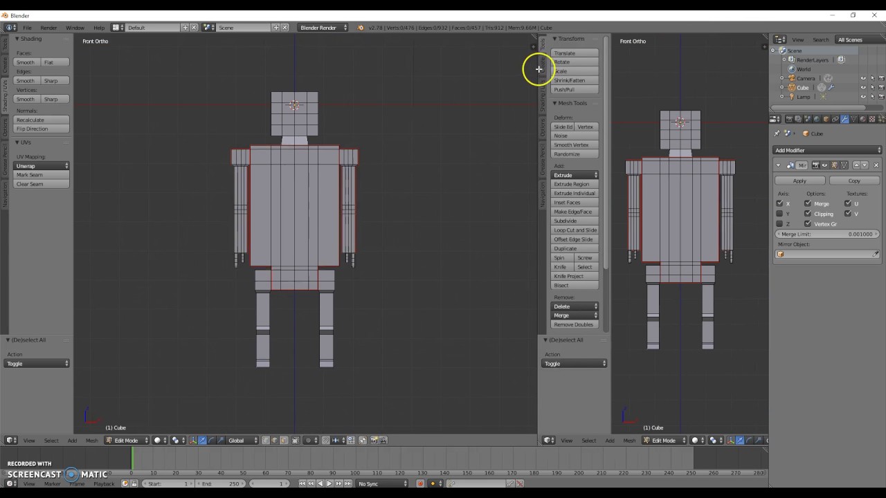 Tutorial hoe maak je een simpel poppetje in blender 3d part 2/3 (dutch ...