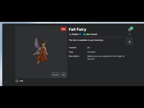 Buying Fall Fairy (Special Effect Item) | ROBLOX - YouTube
