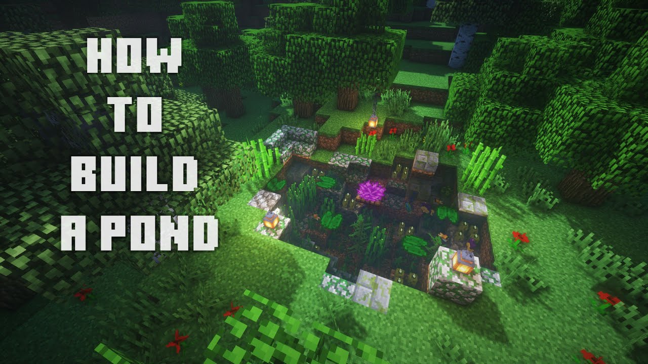 Minecraft- How to build a pond - YouTube