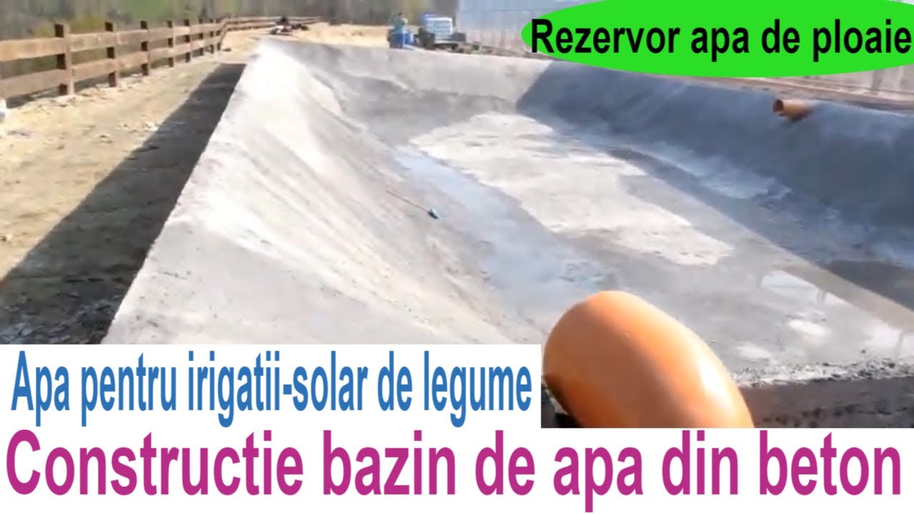 Ce faci cu apa de ploaie?Bazin de apa turnat din beton.Rezervor pentru ...