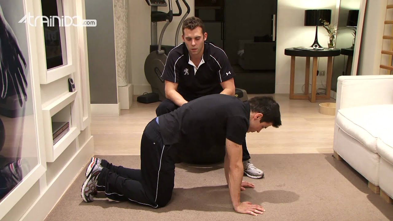 Abdominal en cuadrupedia - YouTube