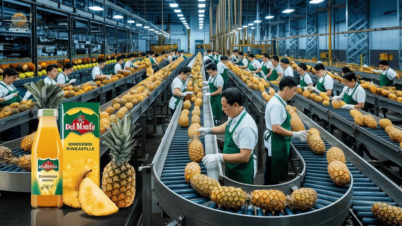 How to Make Pineapple Juice at Del Monte Factory - Processing Factory ...