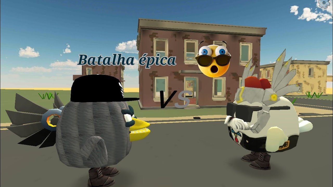 Dark blue vs Mecha game (chicken gun batalha) - YouTube