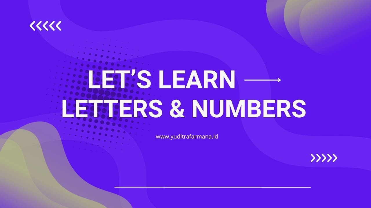 Let's Learn about Letters and Numbers (REG 8 2023) - YouTube