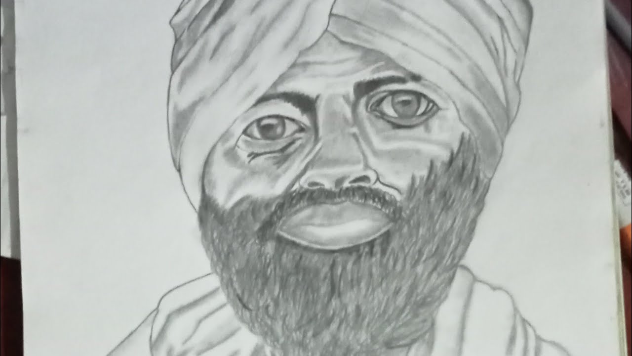#how to make Nirankari baba ji sketch #very easy trick an sketch so ...