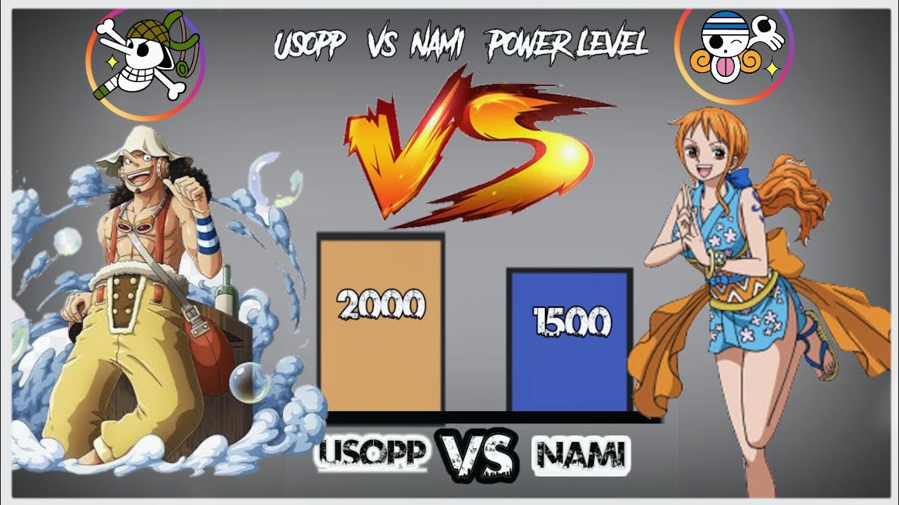 Usopp vs Nami Power Levels - YouTube
