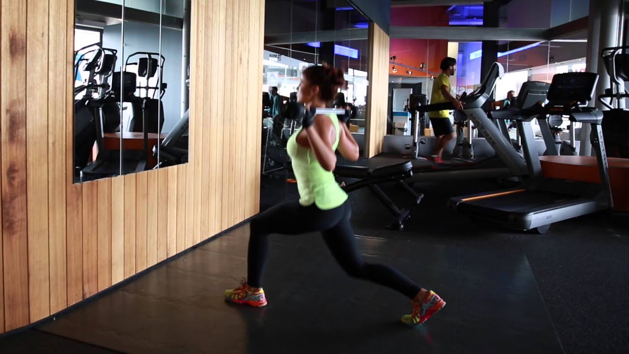 BARBELL STATIC LUNGES - YouTube