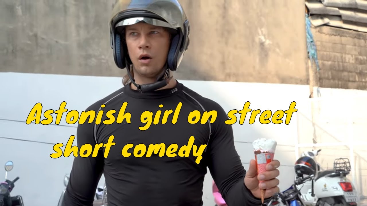 Astonish girl on street short comedy - YouTube