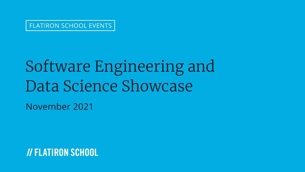 Software Engineering and Data Science Showcase | November 2021 - YouTube