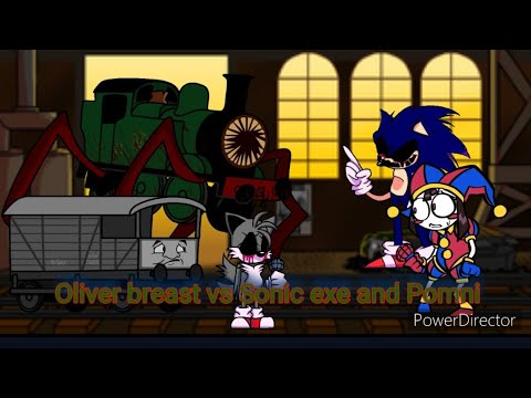 FNF " Fallout " Oliver breast vs Sonic exe and Pomni - YouTube