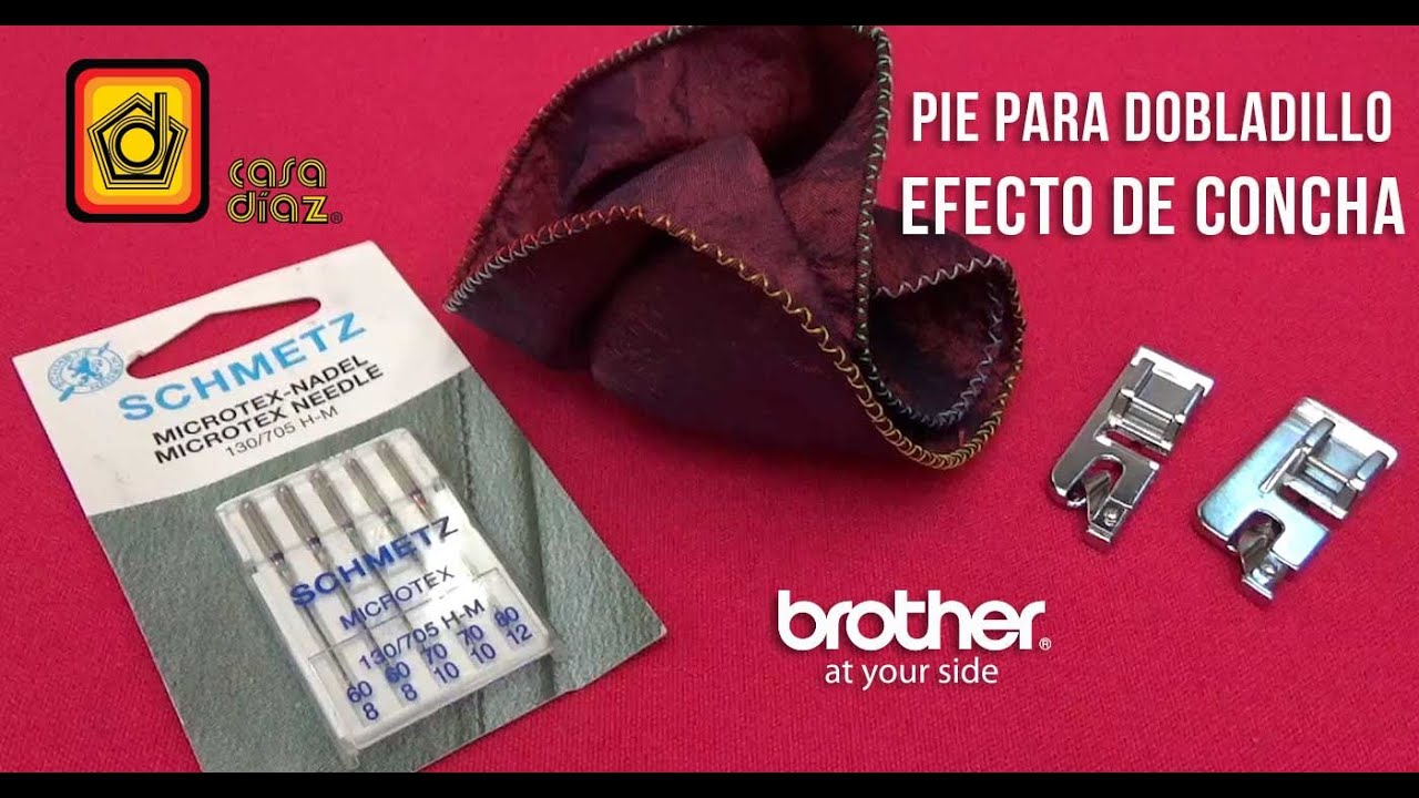 Aprende a usar el pie de dobladillo efecto concha. - YouTube