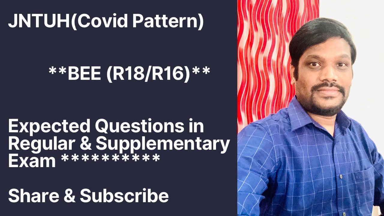 BEE R18/R16 EXPECTED & IMPORTANT QUESTIONS for Regular and Supplementary Exam JNTUH - YouTube