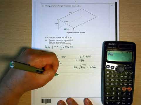 WJEC GCSE Maths (Intermediate) Paper 2 November 2017 Questions 10 to 16 ...