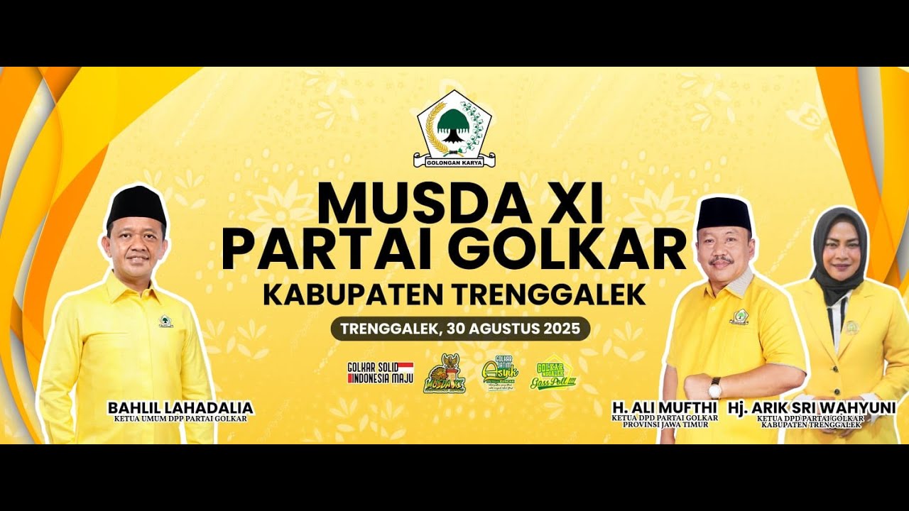 Live MUSDA XI Partai GOLKAR Kab. Trenggalek - YouTube