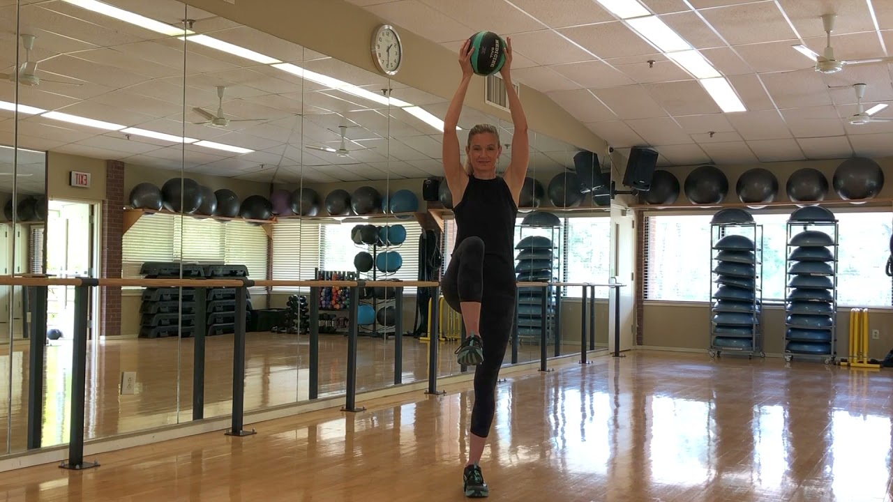 Knee Raise Overhead Press - YouTube