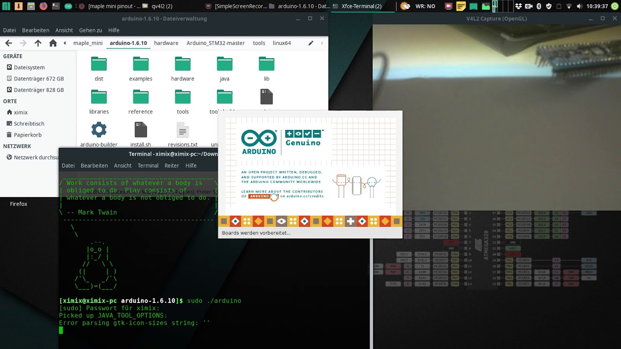maple mini Uploading a sketch - YouTube