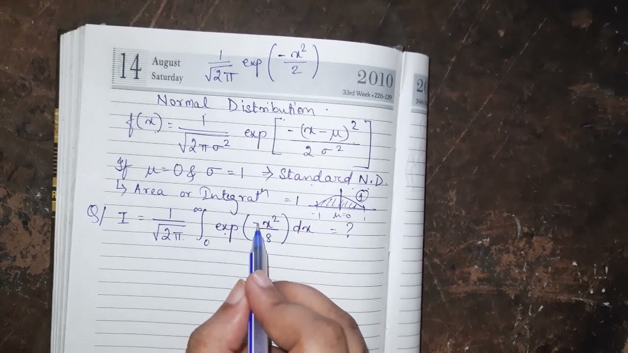 Integration using Normal Distribution function - YouTube