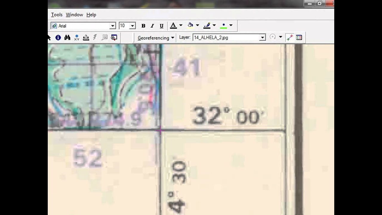 Image geo correction using ArcMap 9.3 - YouTube